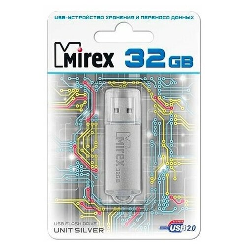 USB Flash накопитель Mirex 32Gb Mirex Unit Silver (13600-FMUUSI32)