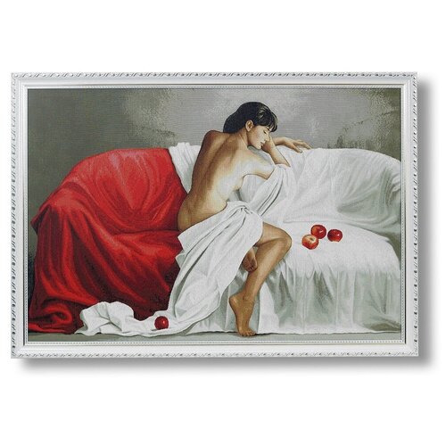 Гобелен картина интерьерная Магазин гобеленов "Красное и белое" 76*108см