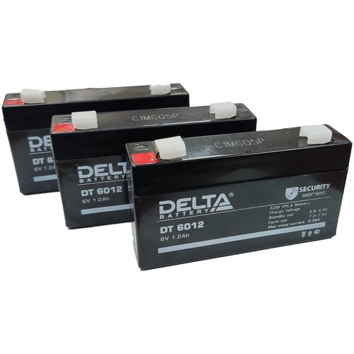 Аккумулятор DELTA DT6012 6В 1,2 А/ч комплект 3 штуки