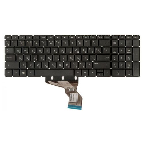 Клавиатура для ноутбука HP, черная без рамки с подсветкой