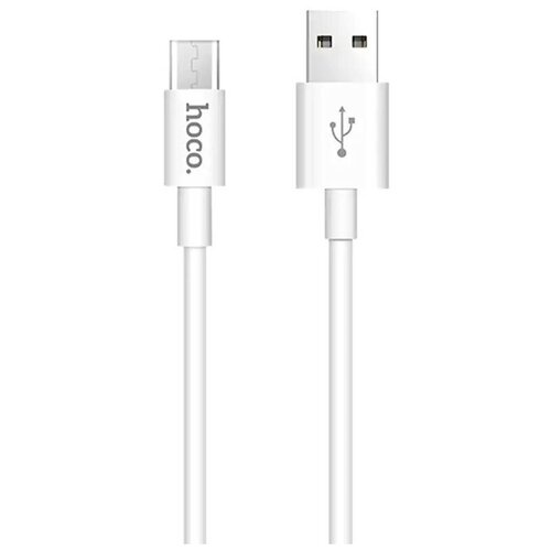 Кабель HOCO X23 USB (m)-microUSB (m) 1.0м 2.1A силикон белый