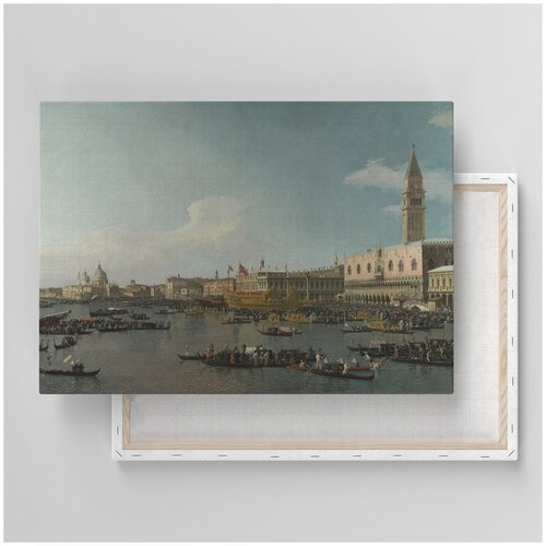 Картина на холсте с подрамником / Canaletto / Каналетто - Венеция, Акватория Сан Марко в День Вознесения