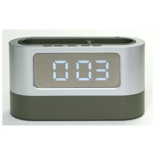 Часы с термометром Сима-ленд 5425915, зеленый/серебристый