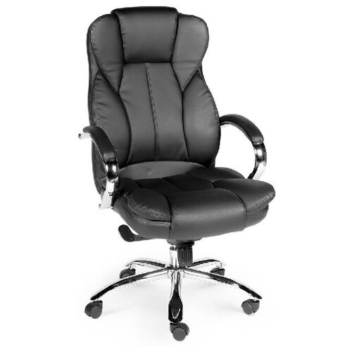 Кресло офисное NORDEN Верса H-1708-35, хром/металл цвет серый, экокожа цвет черный