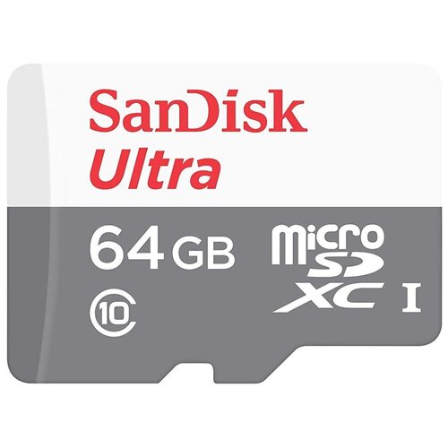 Флеш карта microSDXC 64Gb Class10 Sandisk SDSQUNR-064G-GN3MN Ultra Light w/o adapter