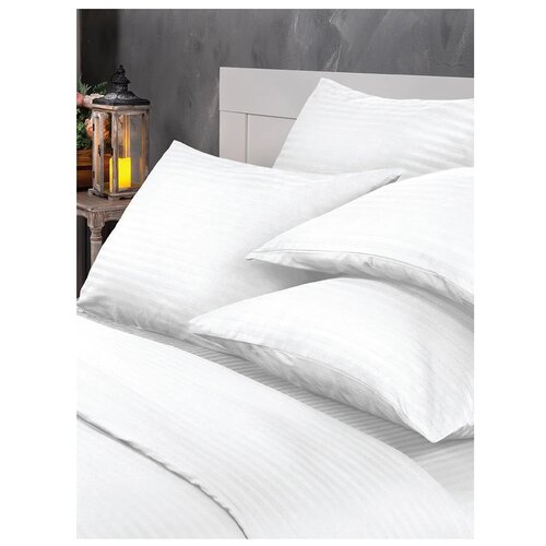 Комплект постельного белья Verossa Royal, 2-спальное с европростыней, хлопок, белый