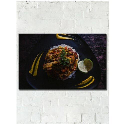 Картина интерьерная на рельефной доске Разное Еда (овощи, салат, блюдо, food, bar, drinks) - 4103