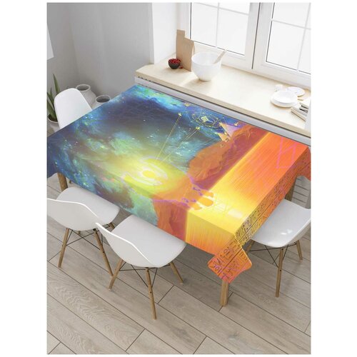 Скатерть прямоугольная JoyArty на кухонный стол "Египетское сияние" из оксфорда, 180x145 см