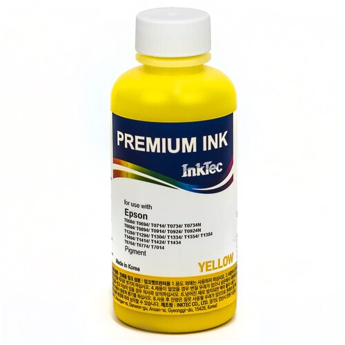 Чернила InkTec E0013-100MY желтые (yellow) пигментные для принтеров Epson 100мл.