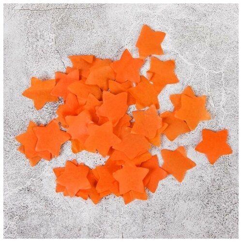 Наполнитель для шара "Конфетти звезды" 2 см, бумага, цвет оранжевый, 100 гр.