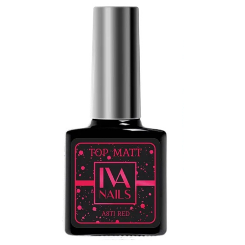 IVA Nails Верхнее покрытие Top Asti, red, 8 мл