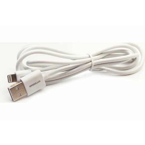 Кабель usb-lightning Ergolux Elx-cdc03-c01 3а, 1,2м, белый, зарядка+передача данных, коробка 15097