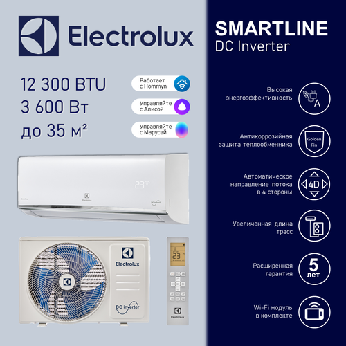 Electrolux Smartline DC Inverter EACS/I-12HSM/N8 c Wi-Fi