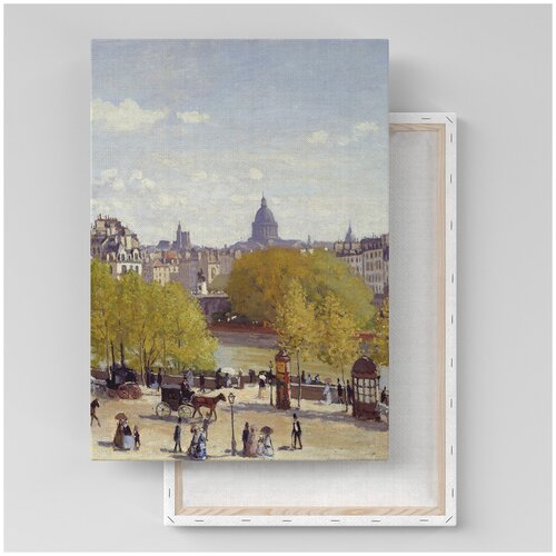 Картина на холсте с подрамником / Monet Claude / Клод Моне - Вид на Лувр