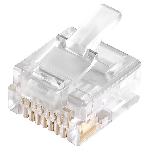 GCR Коннектор RJ-45 cat.6 UTP Male, для плоского кабеля, укороченный, 8p8c (2 части) (по 100 шт.)