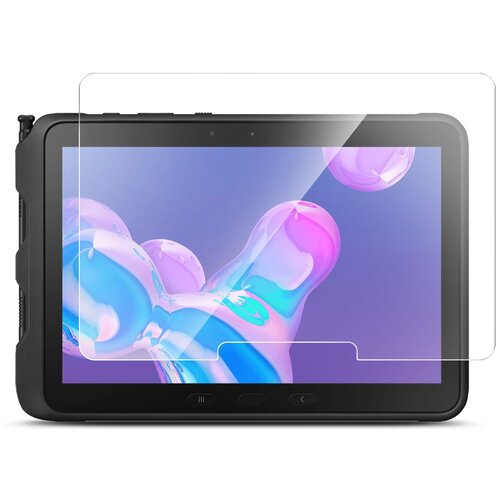 Защитное стекло на Samsung Galaxy Tab Active Pro (T545) 10,1" на Экран (гибридное=пленка+стекловолокно) прозрачное тонкое Hybrid Glass Miuko