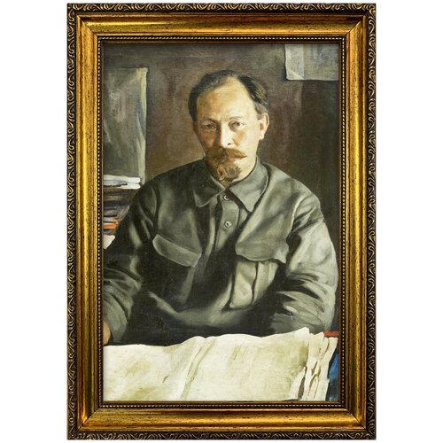 Портрет Дзержинского Ф. Э, формат А-3 (30x42 см.), багетная золотая рамка