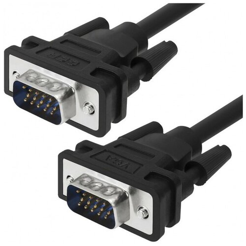 Кабель SVGA серый 1.8м dual link 15M / 15M ферритовые кольца 15M / 15M Premium, 28/28 AWG, двойной экран Greenconnect OEM-VM2VM-1.8