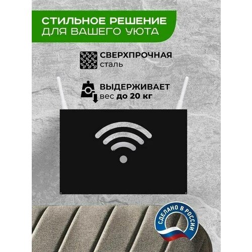 Полка-короб для wifi роутера 25,5х8х17 см, черная