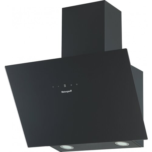 Наклонная вытяжка Weissgauff Zibal 60 BL Sensor, цвет корпуса черный, цвет окантовки/панели черный