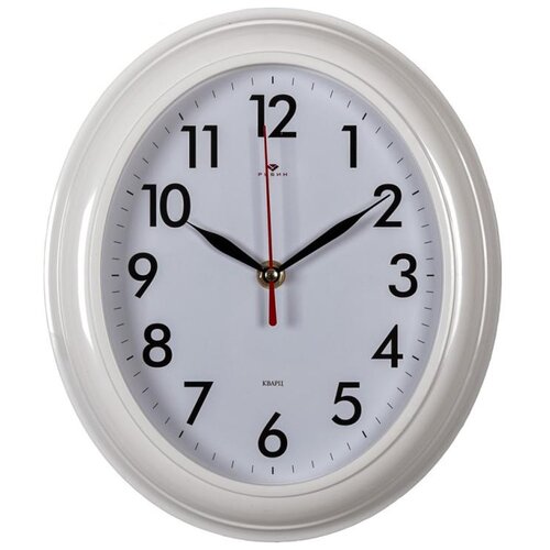 Часы настенные кварцевые Рубин Классика 2623-003, белый