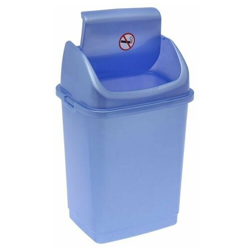 Ведро для мусора Камелия, 4 л, голубой перламутр