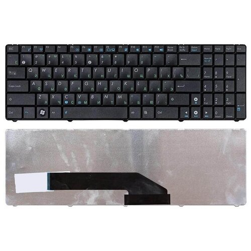 Клавиатура для ноутбука Asus K50 K60 K70 черная без рамки