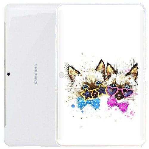 Чехол задняя-панель-накладка-бампер MyPads милые котята для Samsung Galaxy Tab 2 10.1 P5100/P5110 противоударный