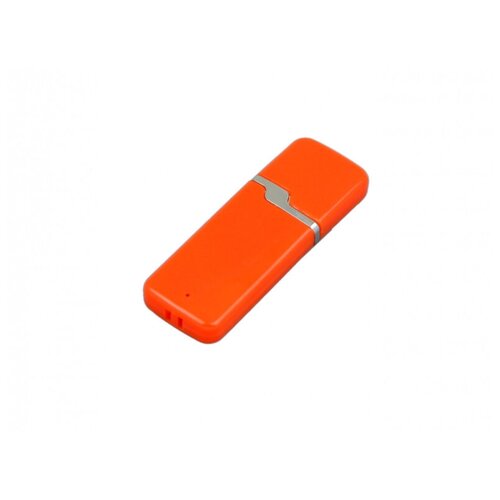 Промо флешка пластиковая с оригинальным колпачком (128 Гб / GB USB 2.0 Оранжевый/Orange 004)