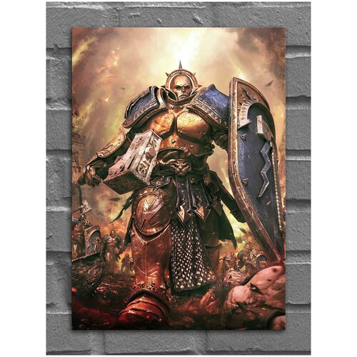 Постер Вархаммер 40000 Warhammer: Грозорожденный Вечный (Stormcast Eternal), на А5