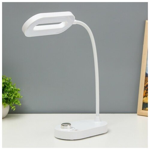 Настольная лампа "Лайт" LED 5Вт USB АКБ белый 18х10х56 см