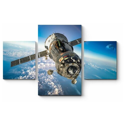 Модульная картина Научно-орбитальная станция "Союз" 90x59