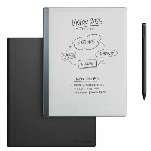 Графический планшет reMarkable 2 со стилусом Marker Plus и чехлом Book Folio черный (RM115)