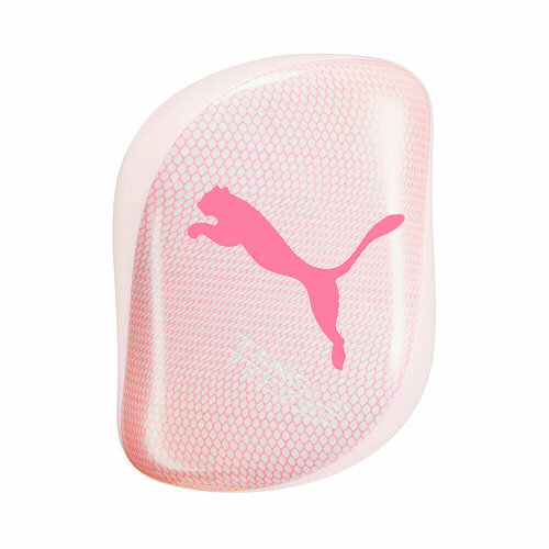 Расческа Tangle Teezer Compact Styler Puma Neon Pink, массажная щетка для распутывания волос, 9 см.