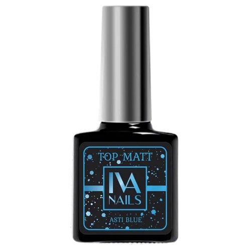IVA Nails Верхнее покрытие Top Matte, asti blue, 8 мл