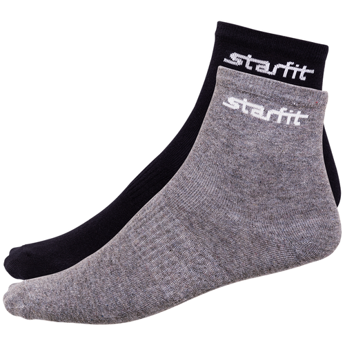 Носки Starfit, размер 35-38, черный, серый