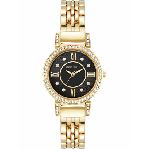 Наручные часы ANNE KLEIN Crystal Metals 105464, золотой, черный