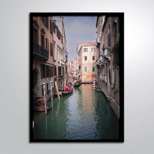Постер в раме/Постер для интерьера/Фотография Венеция Канал Лодка Venice
