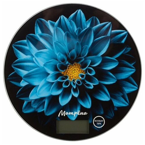 Весы кухонные электронные матрёна МА-197, 7 кг, голубой цветок