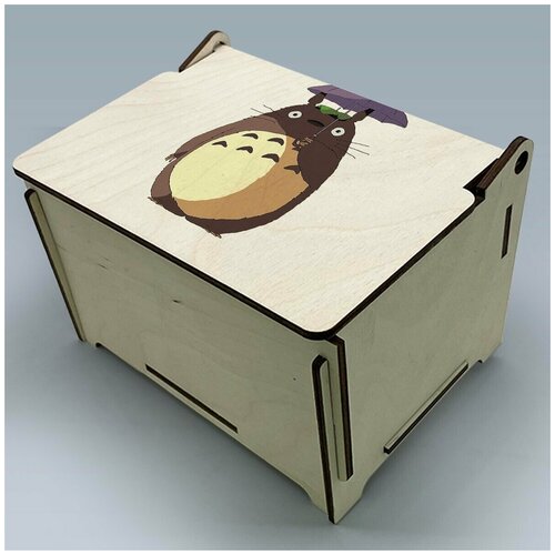 Подарочная коробка шкатулка с крышкой на петлях УФ рисунок размер 16,5x12,5 см аниме Миядзаки - 49