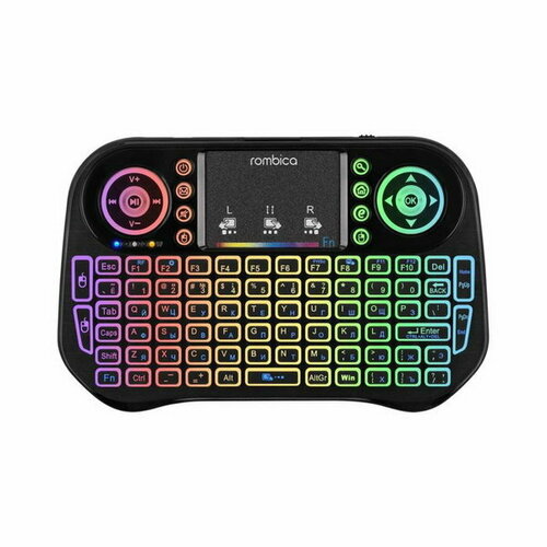 Мини-клавиатура Air Touch RGB, беспроводная, для ТВ и ПК, USB, touch, чёрная