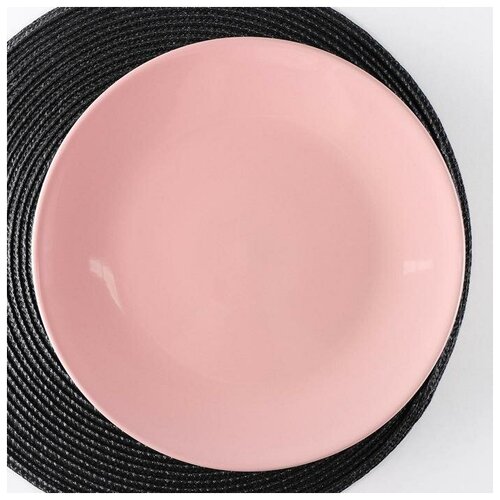 Тарелка обеденная Доляна «Пастель», d=27 см, цвет розовый