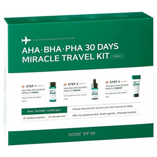 Some By Mi Набор для проблемной кожи с кислотами AHA-BHA-PHA 30 Days Miracle Travel Kit 3