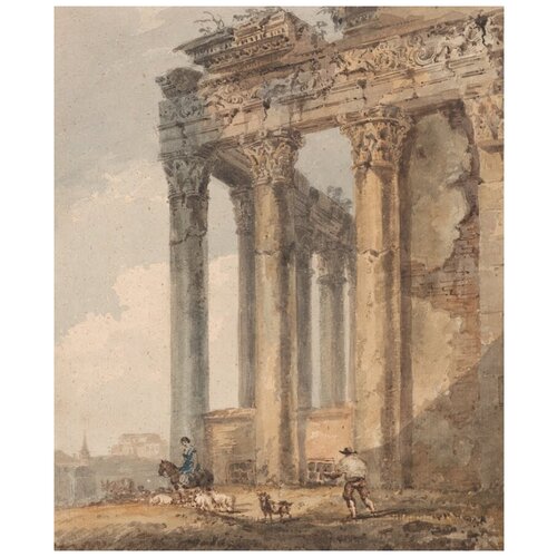 Репродукция на холсте Храм Антония и Фаустина Гёртин Томас 30см. x 36см.