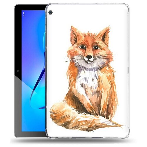Чехол задняя-панель-накладка-бампер MyPads детская лиса для Huawei MediaPad M3 Lite 10 Wi-Fi/ LTE (BAH-AL00/W09) противоударный