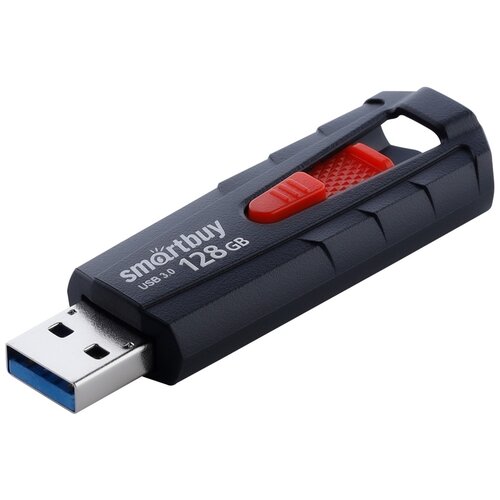 Флешка SmartBuy Iron USB 3.0 128 ГБ, 1 шт., черно-красный