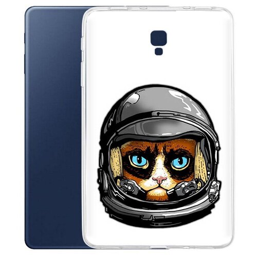 Чехол задняя-панель-накладка-бампер MyPads кот космонавт для Samsung Galaxy Tab A 10.5 SM-T590 (2018)/Samsung Galaxy Tab A 10.5 SM-T595 (2018) противоударный