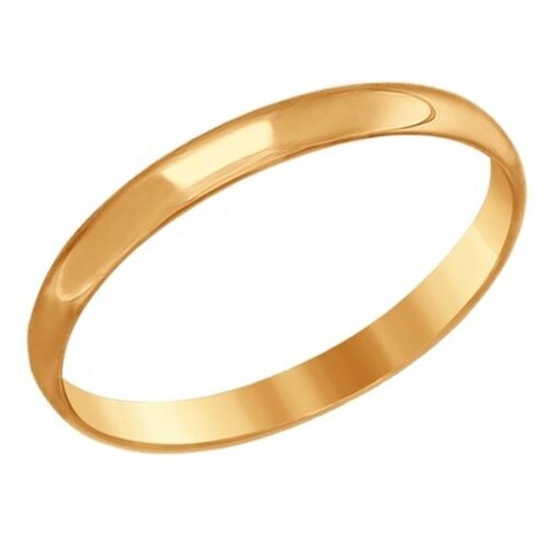 Кольцо обручальное SOKOLOV, красное золото, 585 проба, размер 16.5