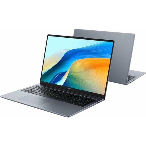 HUAWEI Ноутбук Huawei MateBook D 16 Core i5 12450H 16Gb SSD1Tb Intel UHD Graphics 16" IPS (1920x1200) noOS grey space WiFi BT Cam (53013YLY) 53013YLY