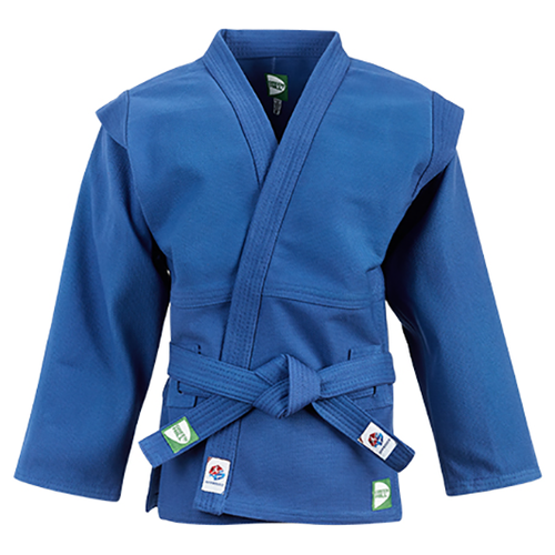Куртка-кимоно  для самбо Green hill с поясом, сертификат FIAS, синий